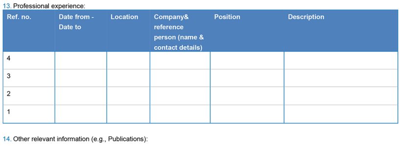 Your CV for donor-funded projects: EuropeAid format DevelopmentAid